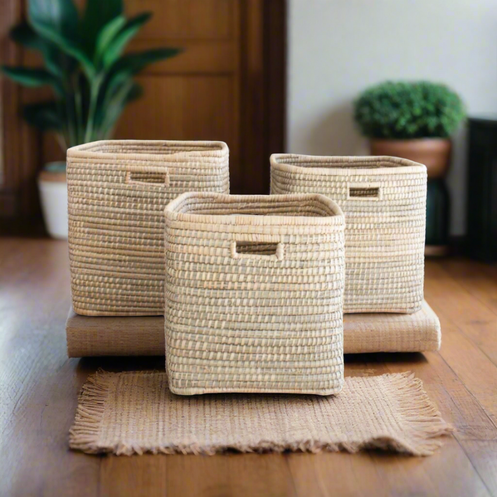 Square Woven Storage Basket – Malawi Furniture
