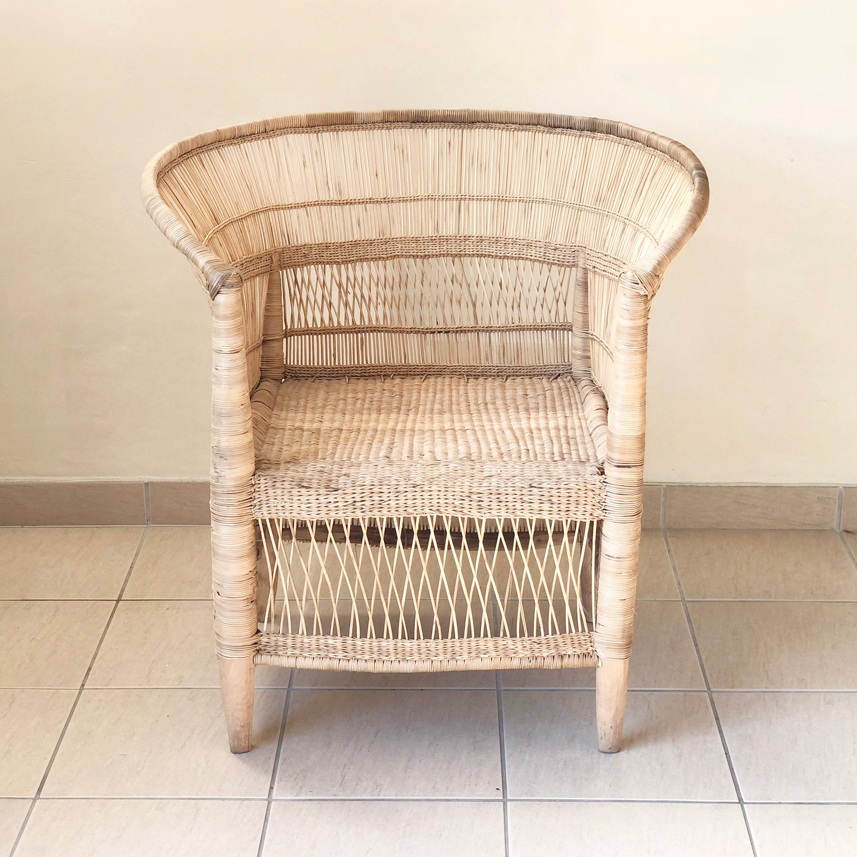 Traditional Malawi Cane Chair – Malawi Furniture - 100% Authentic ...